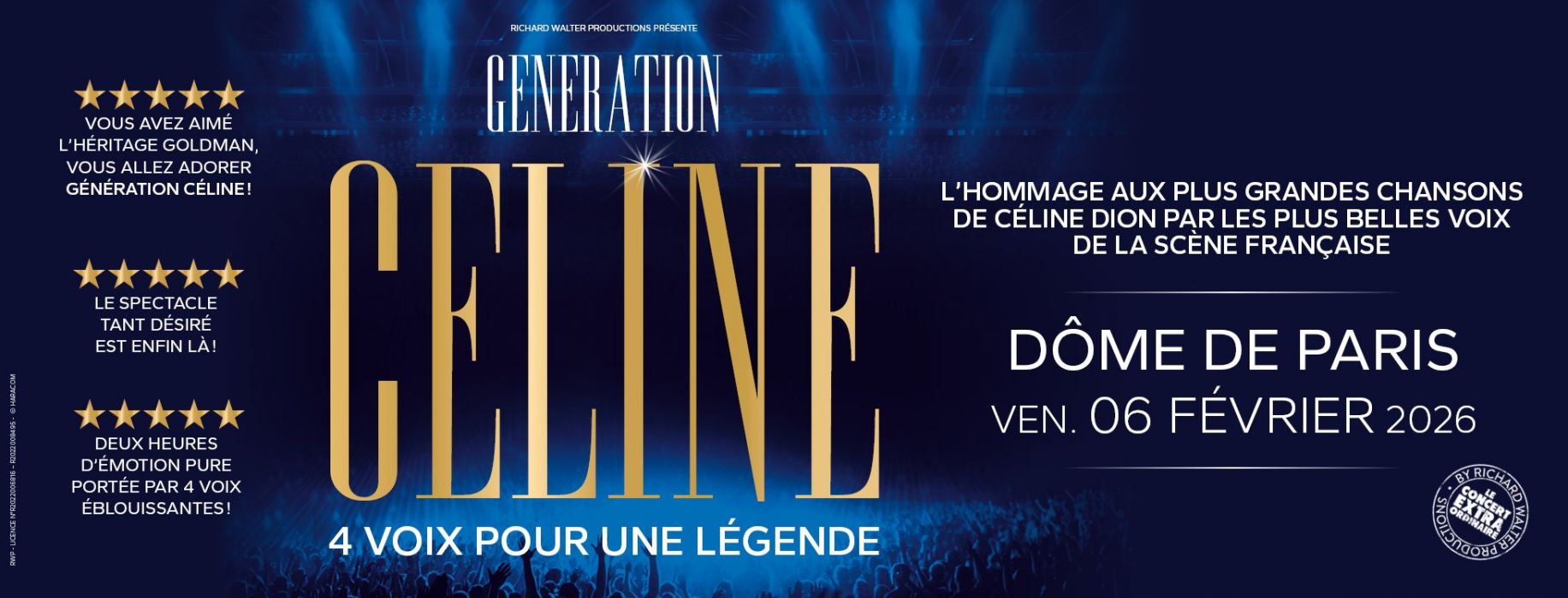 Génération Céline, le spectacle hommage à Céline Dion en tournée 2026 ...